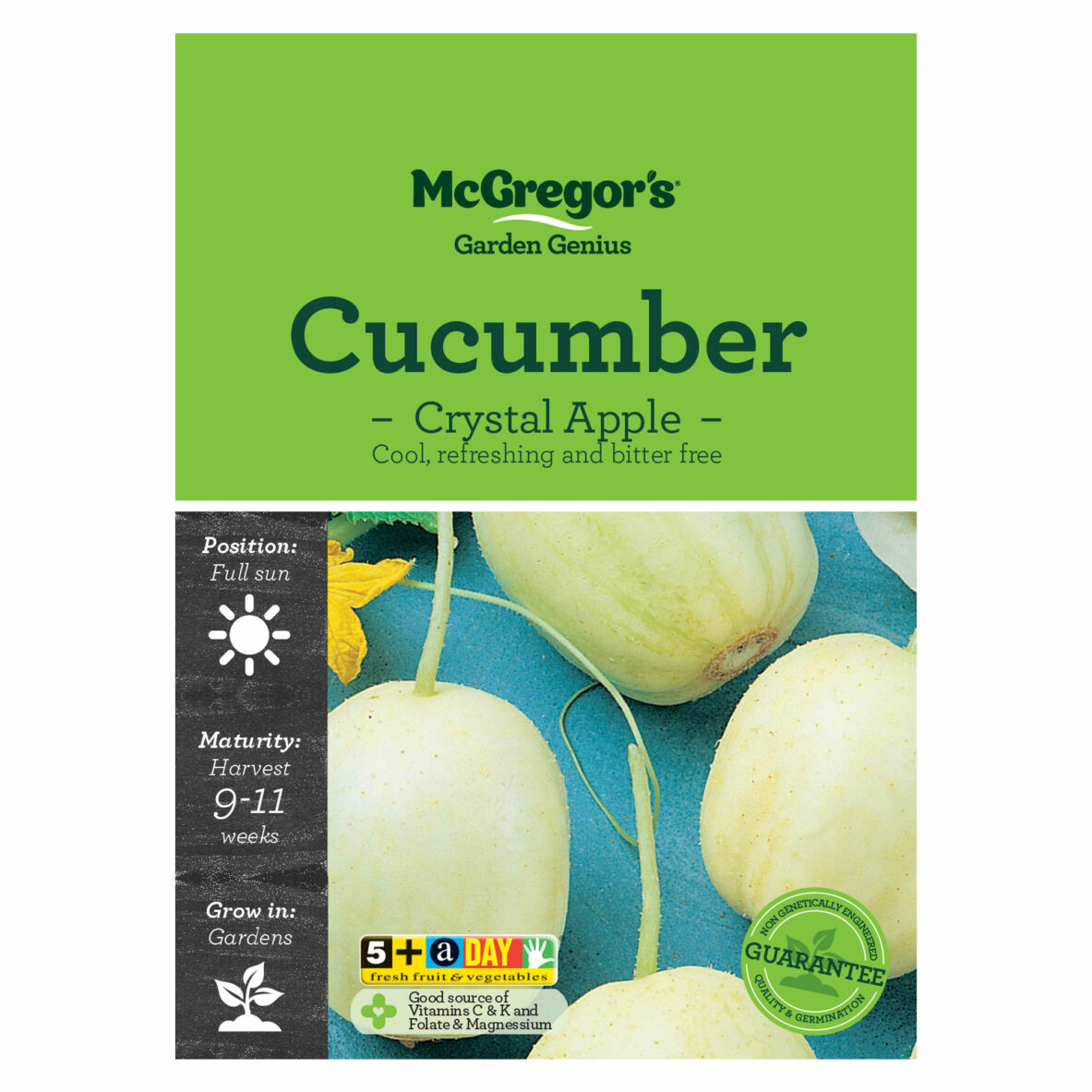 Seeds - McG Cucumber Crystal Apple - Springvale Garden Centre