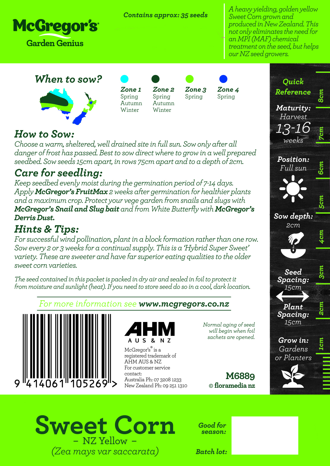 MCG NZ Sweet Corn Yellow - Springvale Garden Centre
